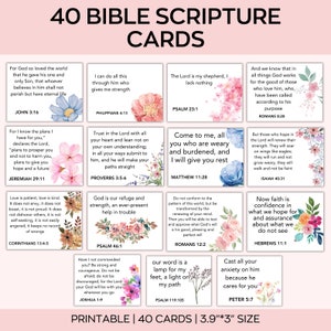 40 Bible Scripture Cards ,encouragement Bible Verse, Bible Verse Cards ...