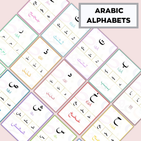 Arabic Alphabet - Etsy