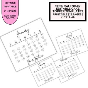 Heart Cake Toppers 2025 Calendar, Burn Away Cake Topper Calendar ...