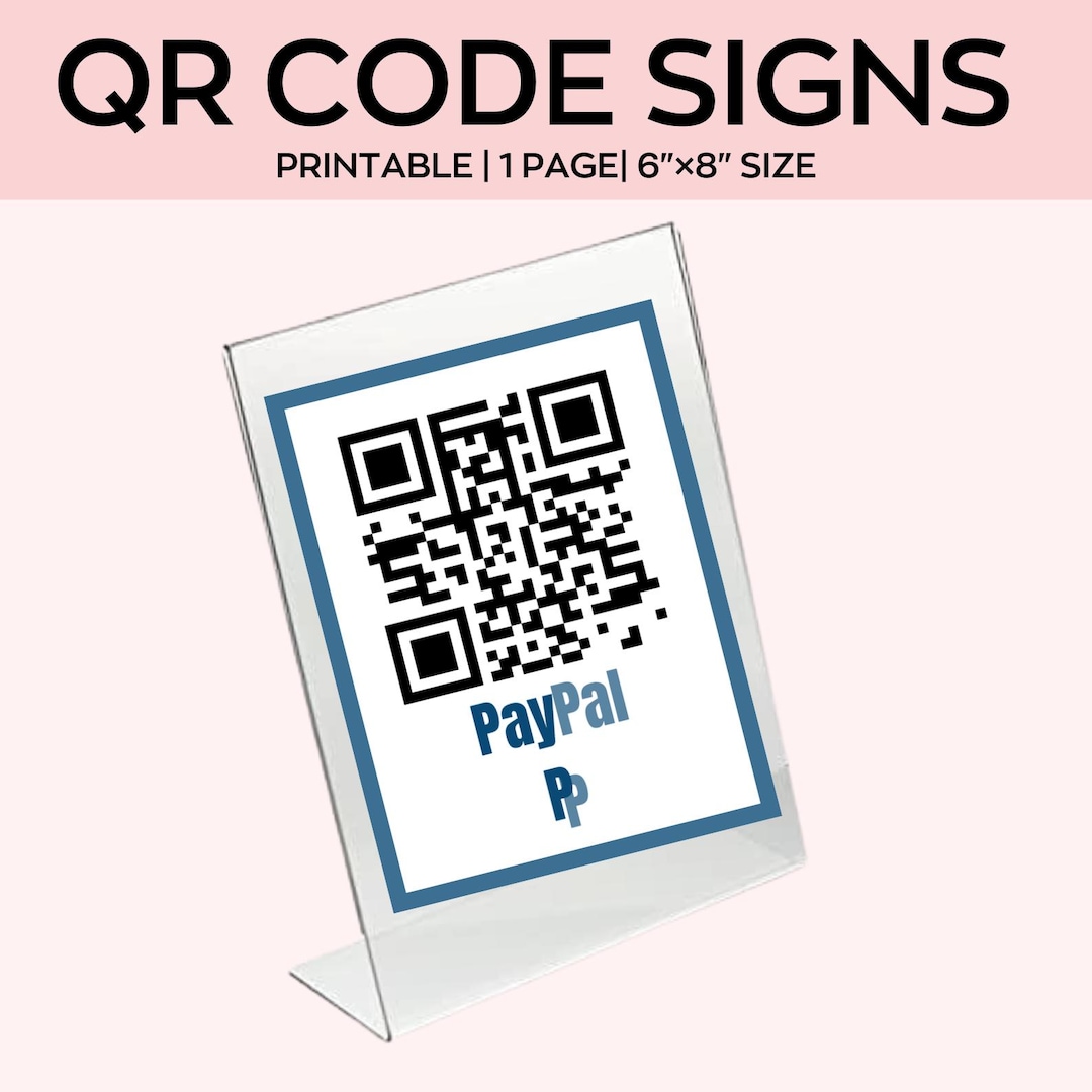 Kevenal QR Code Signs, Mini QR Code Display, Sign Social Media QR Code ...