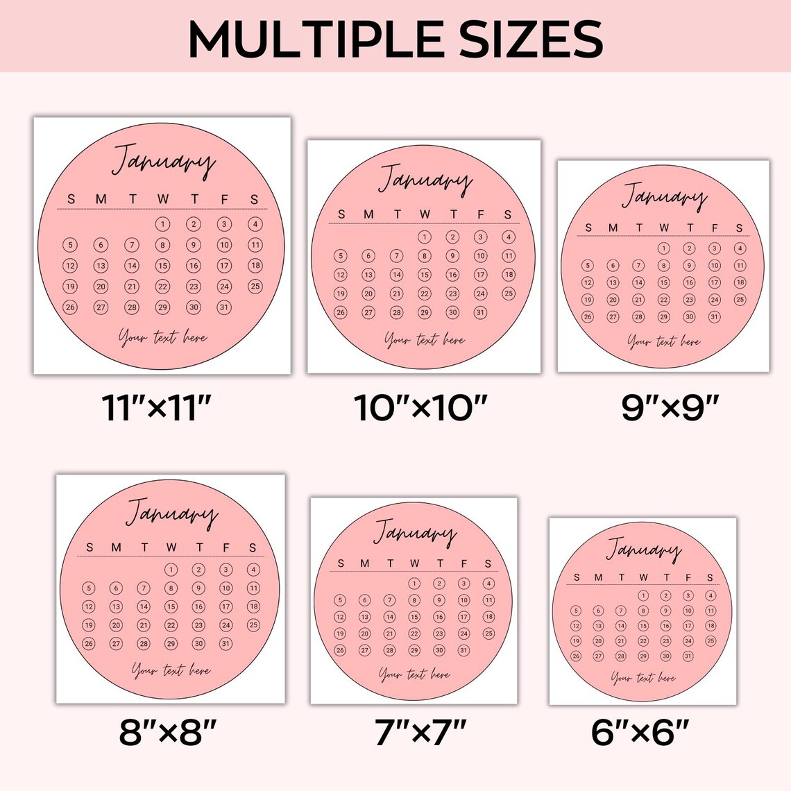 Trending Cake Calendar for Round Cake, Burnaway Cake Calneder, Custom ...