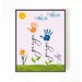 Flower Handprint Craft Art Printable, for Dad or Grandparents Handprint ...