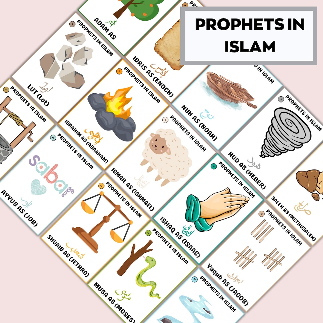 Prophets in the Quran & Islam,islamic Printable and Digital Cards ...