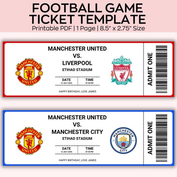 Liverpool Game Tickets - Etsy UK