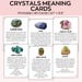 40 Editable Crystal Meaning Cards, Printable Gemstone Meaning Cards ...