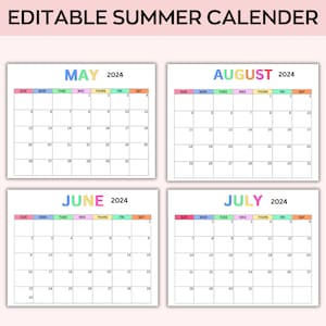 Printable Editable SUMMER Daily Checklist for Kids, Daily Checklist for ...
