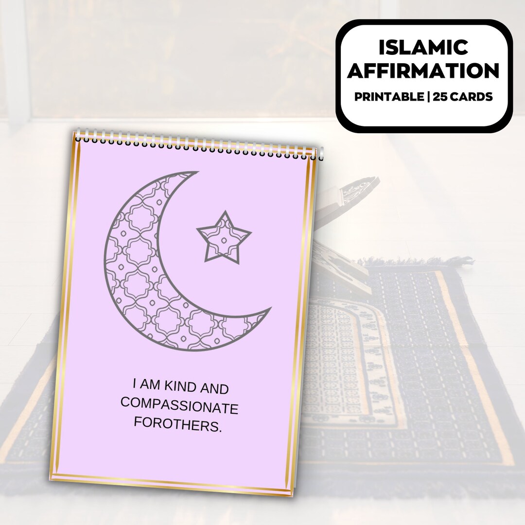 Islamic Affirmation Cards, Positive Affirmation Card for Muslim, Muslim ...