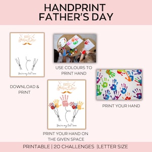 Father's Day Bundle, Footprint Art Craft, Daddy Craft Activity, Baby ...