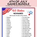 Printable 4th of July Games, Independence Day Games, 4th of July Picnic ...