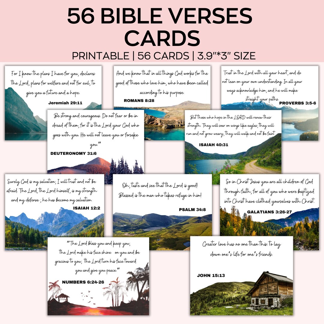 Bible Verse Cards, Bible Journaling, Encouragement Bible Verse ...