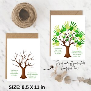Mother's / Father's Day Tree Printable, Kids' Handprint Keepsake ...