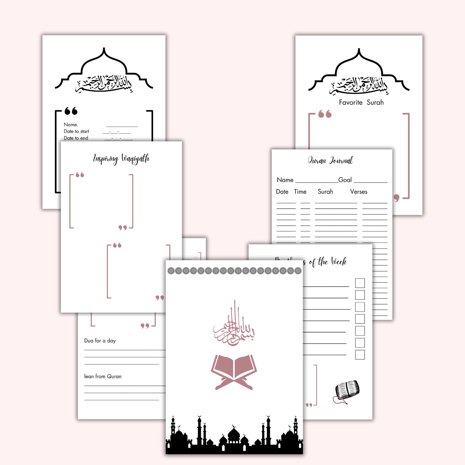 Quran Journal Digital, Quran Study, Quran Tracker, Muslim Planner, Read ...