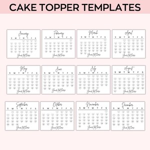 Heart Cake Toppers 2025 Calendar, Burn Away Cake Topper Calendar ...
