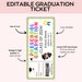 Preschool Graduation Ceremony Ticket Editable Template, Class Grad ...