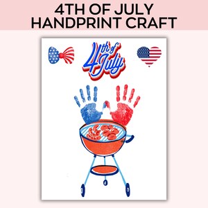 4th of July Handprint Art, Fourth of July Craft, Classroom Activity ...