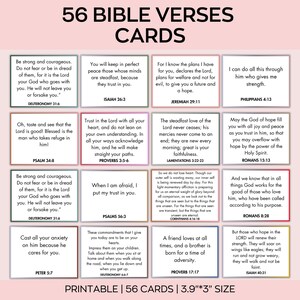 56 Bible Scripture Cards, Encouragement Bible Verse, Bible Verse Cards ...