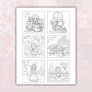 Christmas Coloring Pages, Cozy Girl Christmas Coloring Pages, Coloring ...