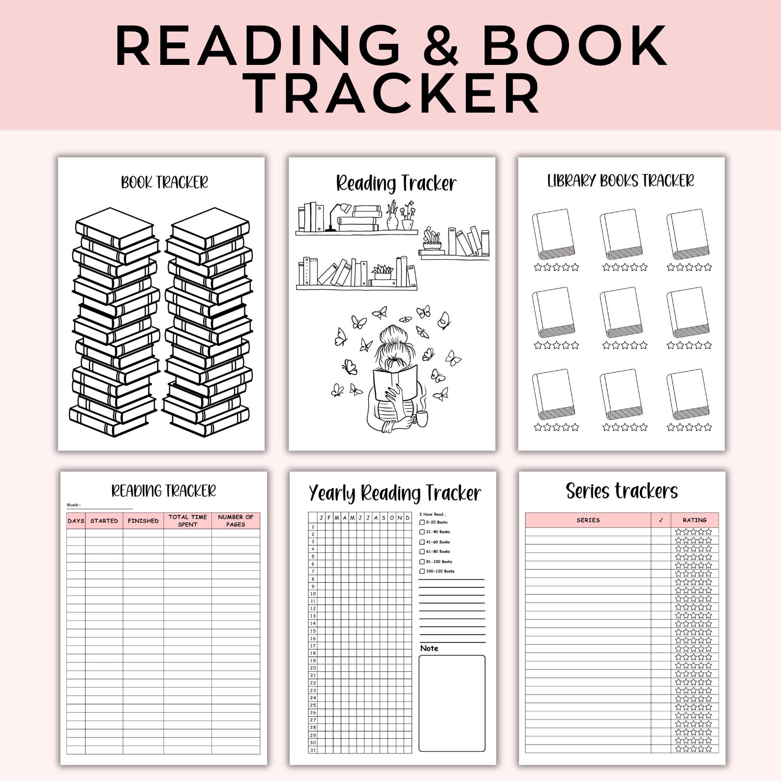 Book Reading Planner Bundle, Printable Planner, Reading Book Challenges ...