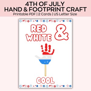 4th of July Handprint Art, Fourth of July Craft, Classroom Activity ...