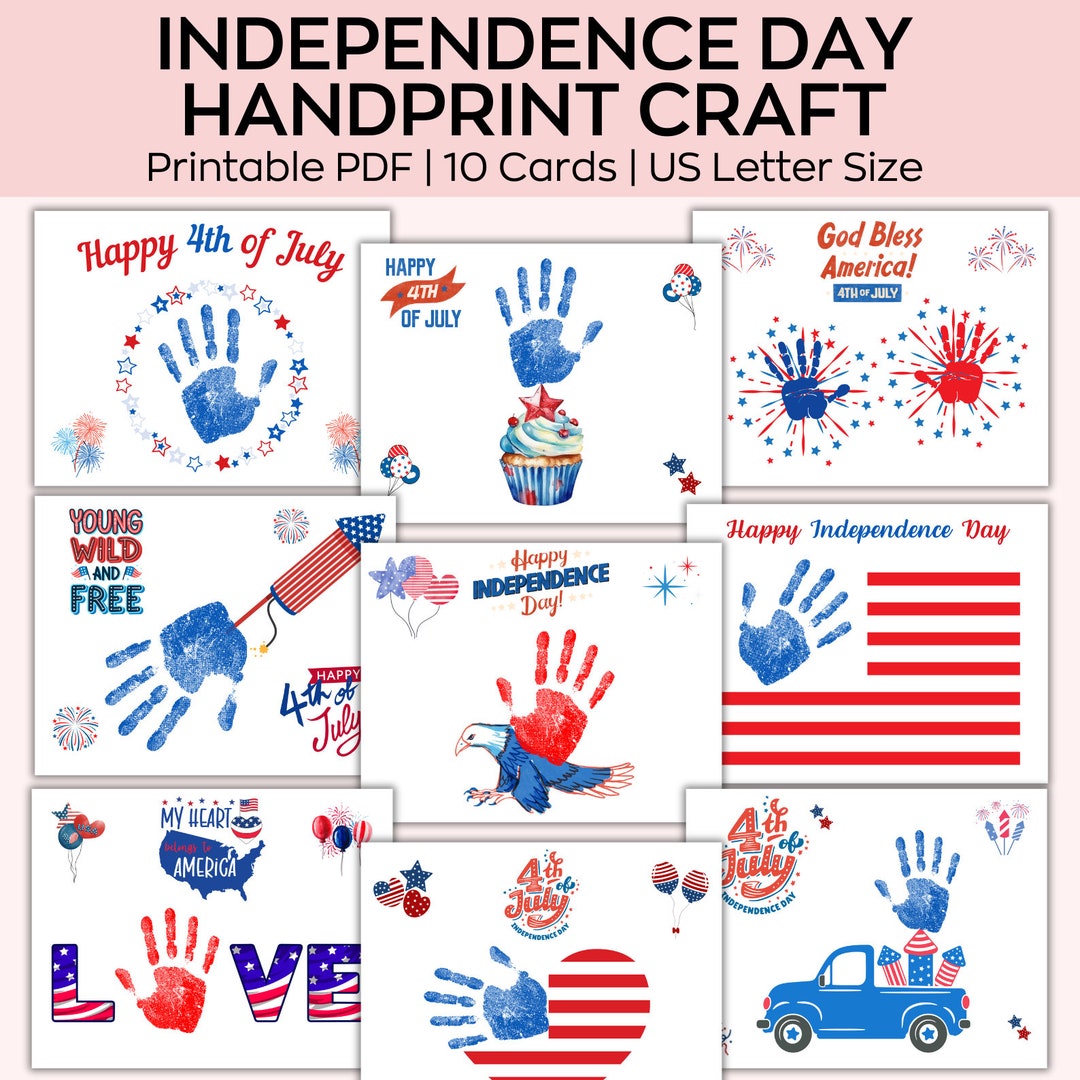 4th of July Handprint Art, Fourth of July Craft, Classroom Activity ...