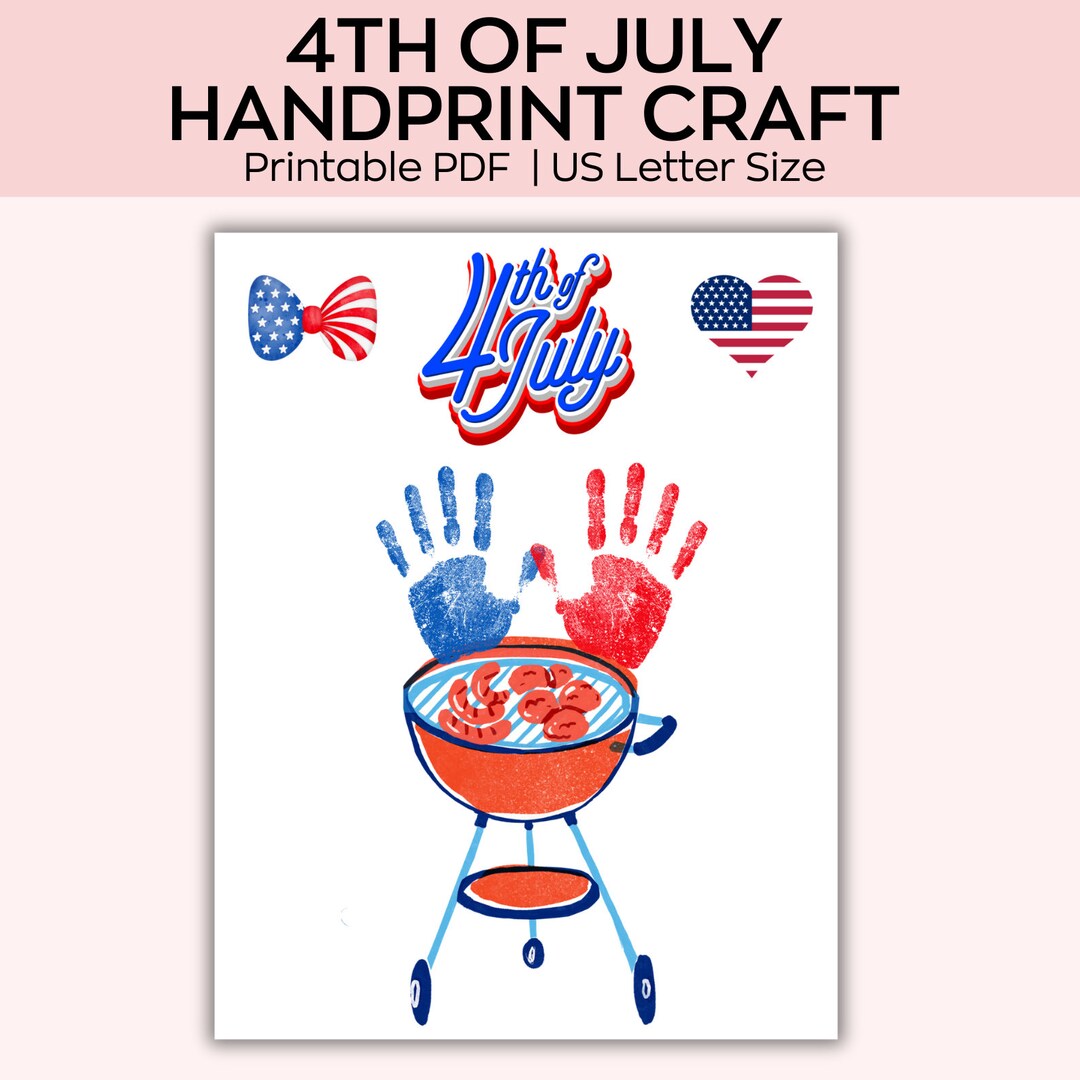 4th of July Handprint Art, Fourth of July Craft, Classroom Activity ...