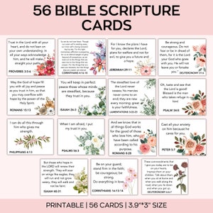 56 Bible Scripture Cards ,encouragement Bible Verse, Bible Verse Cards ...