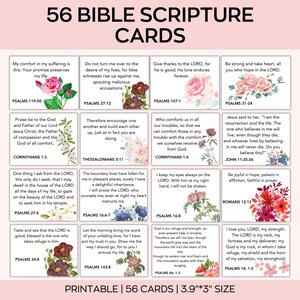 56 Bible Scripture Cards ,encouragement Bible Verse, Bible Verse Cards, Bible Study Printable ...
