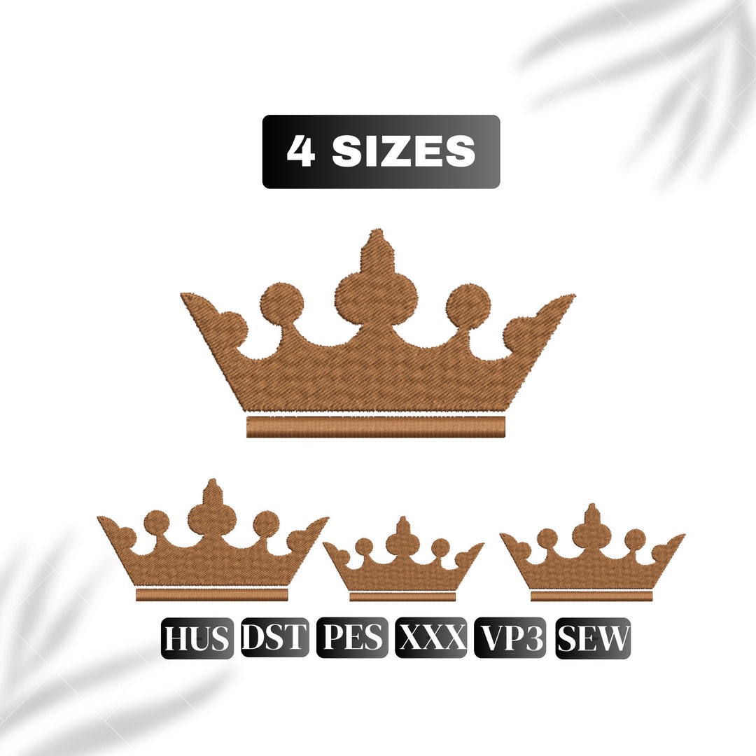 Crown Embroidery Design Crown Embroidery Design Princess - Etsy