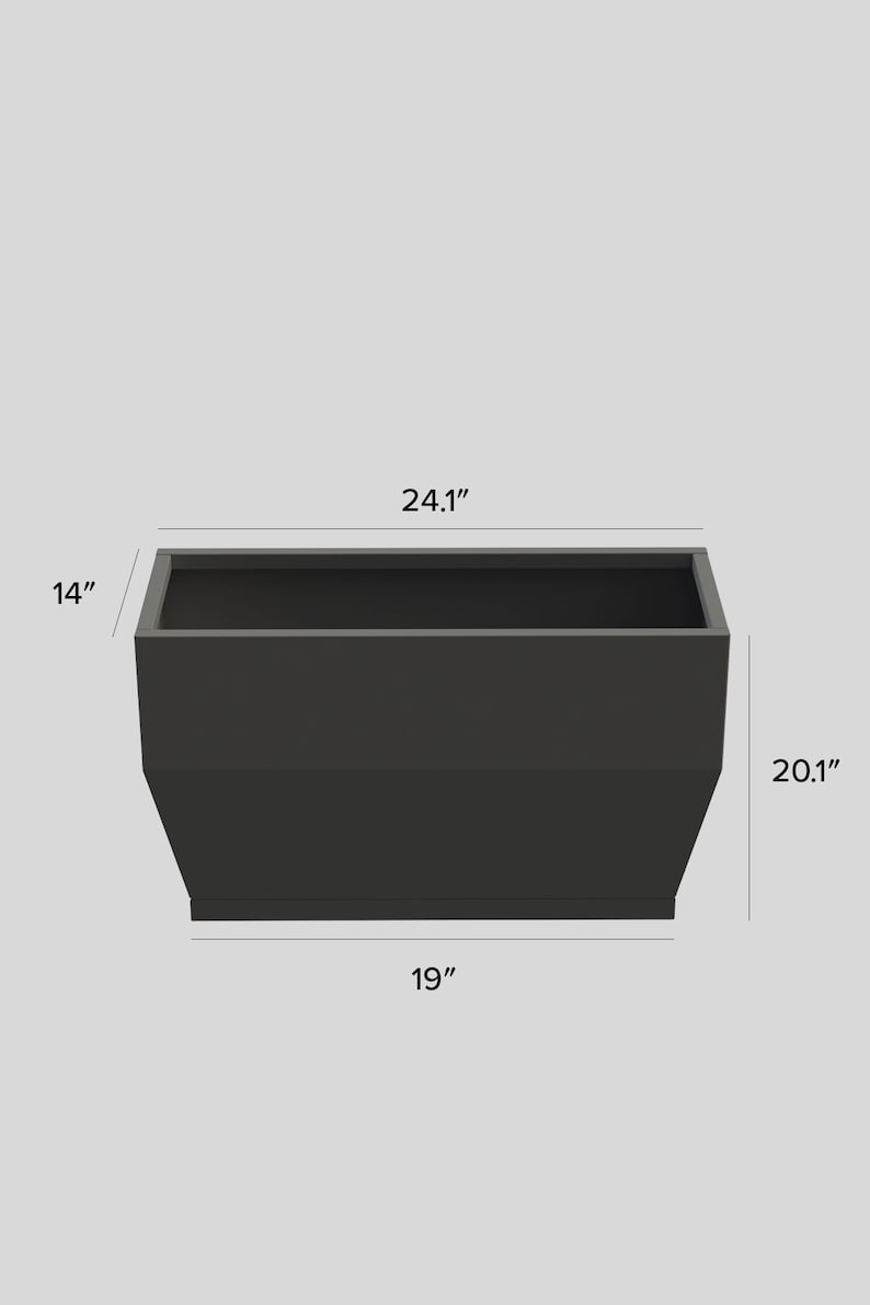 Corten Steel Long Box Planter Large Rectangle Planter All Weather ...