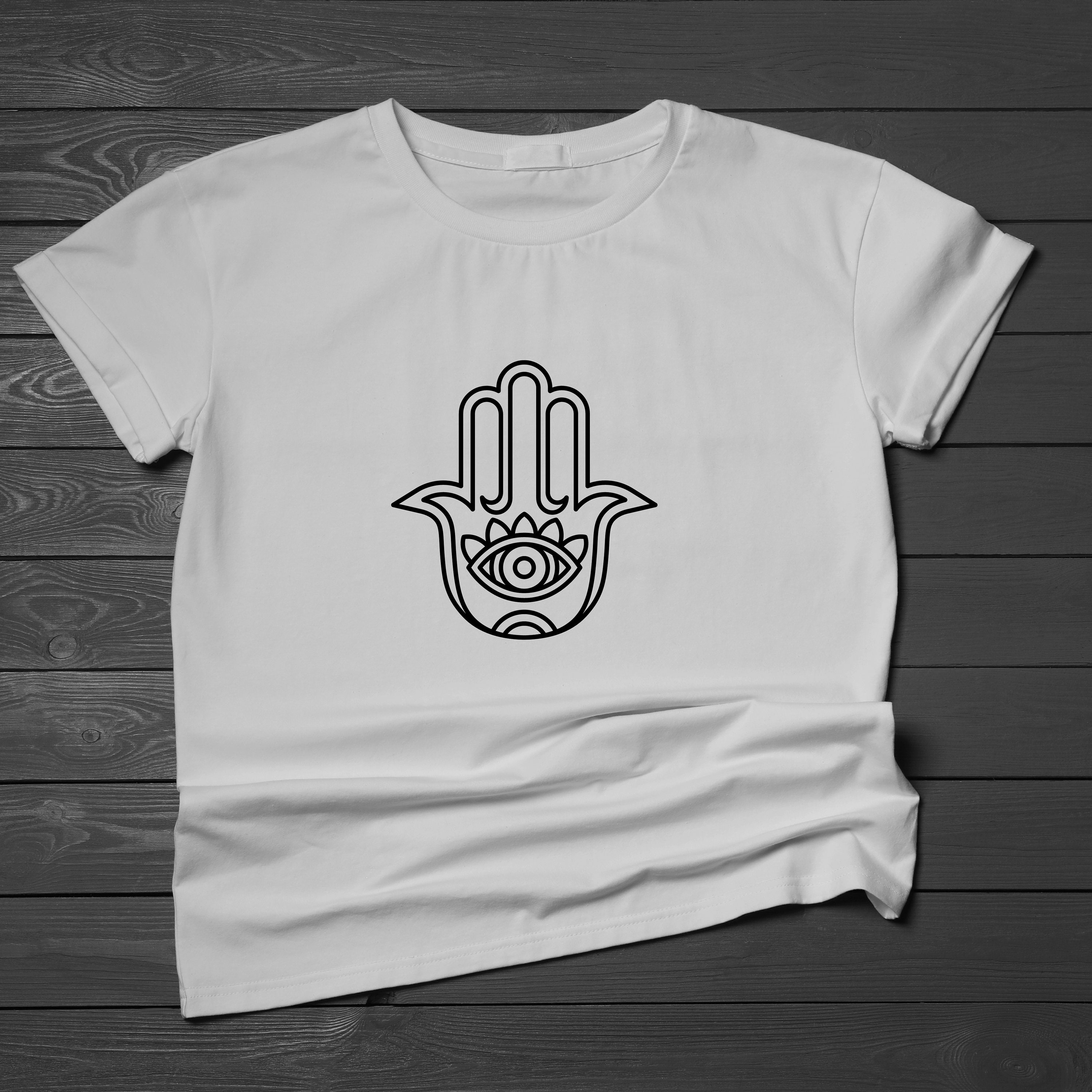 Hamsa Hand SVG Clipart: Evil Eye Silhouette Vector (digital Download ...
