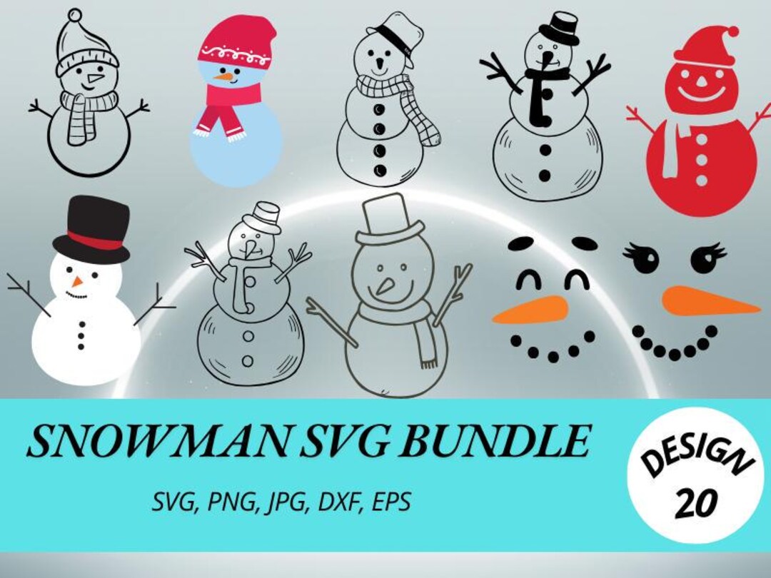 Snowman SVG Bundle, Snowman Svg, Snow Svg, Winter Svg, Blizzard Svg ...