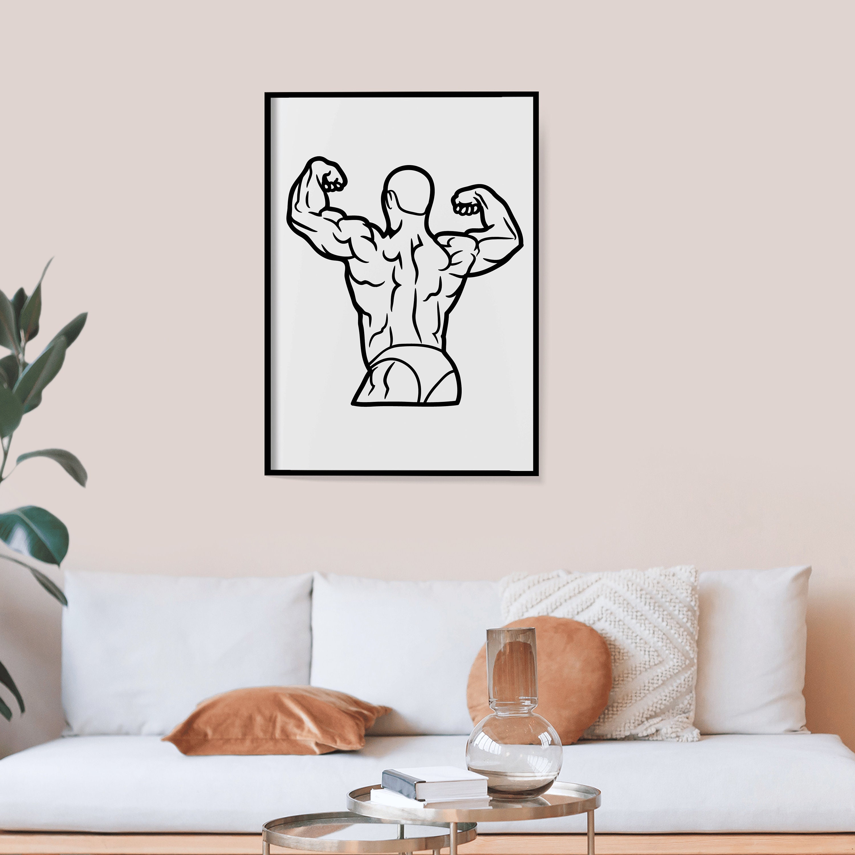 Bodybuilder Svg Bodybuilder Clipart Fitness Svg Muscle Man - Etsy