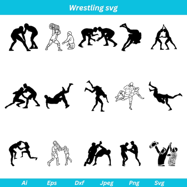Wrestling Svg Bundle - Etsy