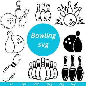 Bowling Svg Bundle, Bowling Svg File, Bowling Svg, Bowling Svg Cut File ...