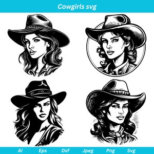 Cowgirl Svg Bundle, Cowgirl Svg,cowgirl Boot Svg, Cowgirl Silhouette ...