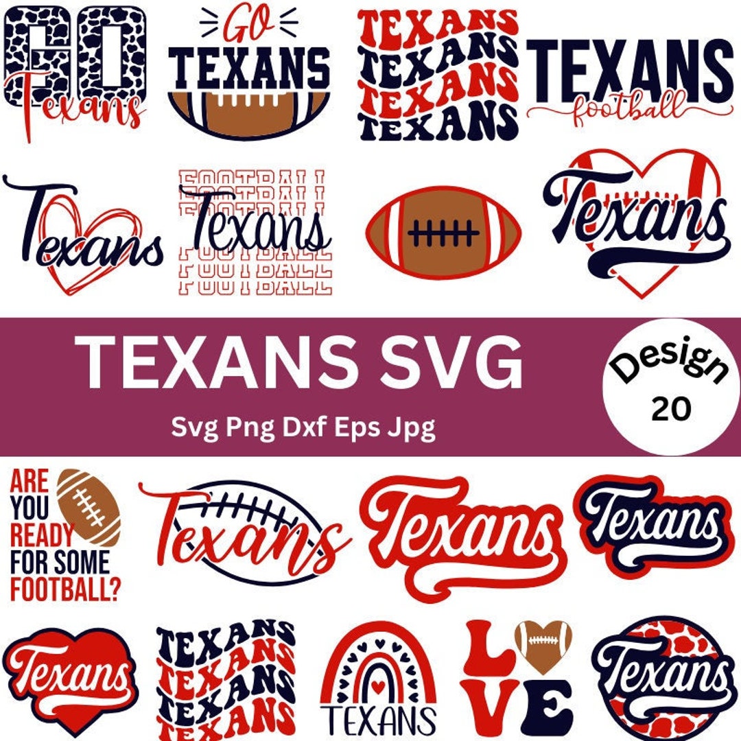 Texans Football SVG Bundle: Cricut Clipart (digital Download) - Etsy