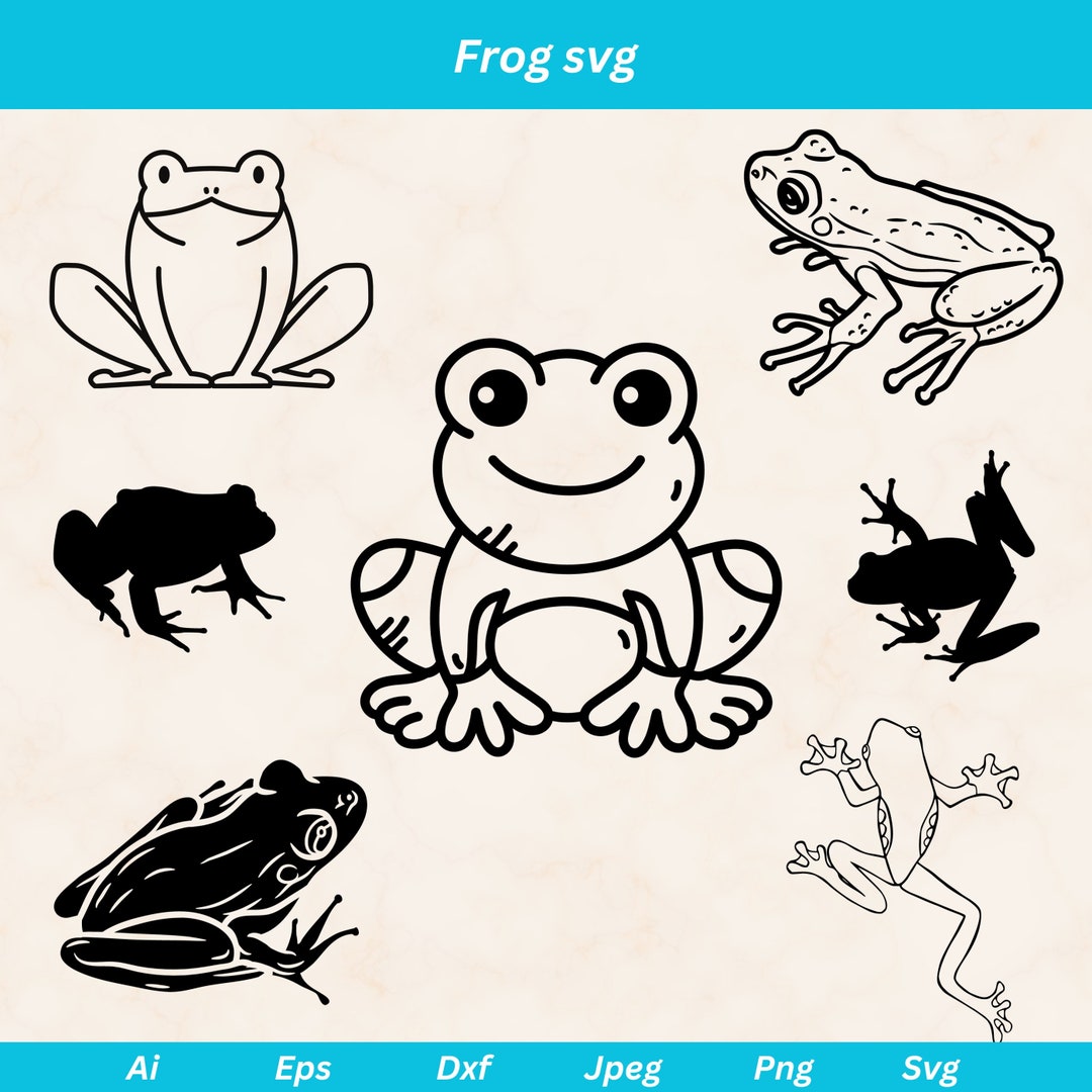 Frog Svg, Frog Silhouette, Frog Cut File, Frog Vector, Frog Cricut ...