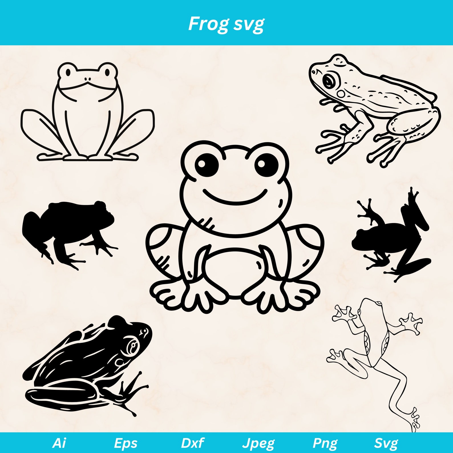 Frog Svg, Frog Silhouette, Frog Cut File, Frog Vector, Frog Cricut ...