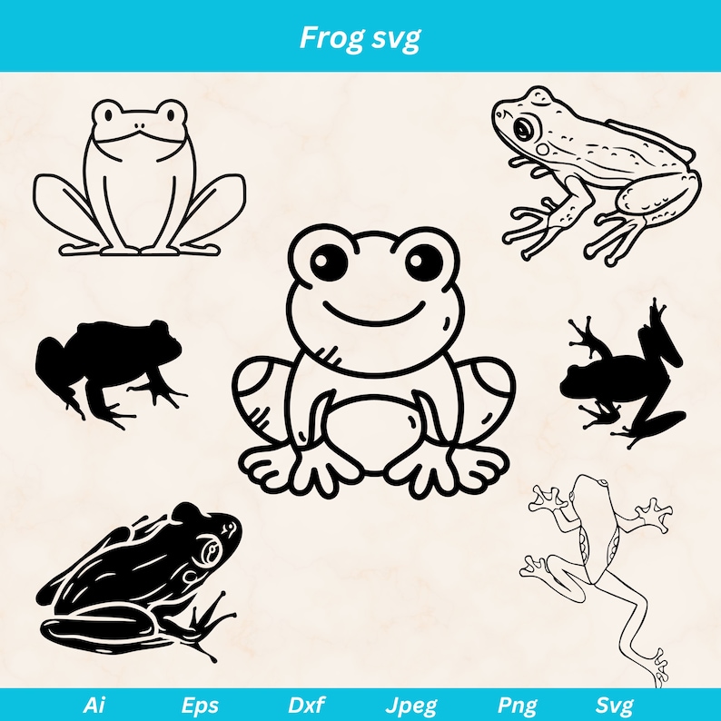 Frog Svg, Frog Silhouette, Frog Cut File, Frog Vector, Frog Cricut ...