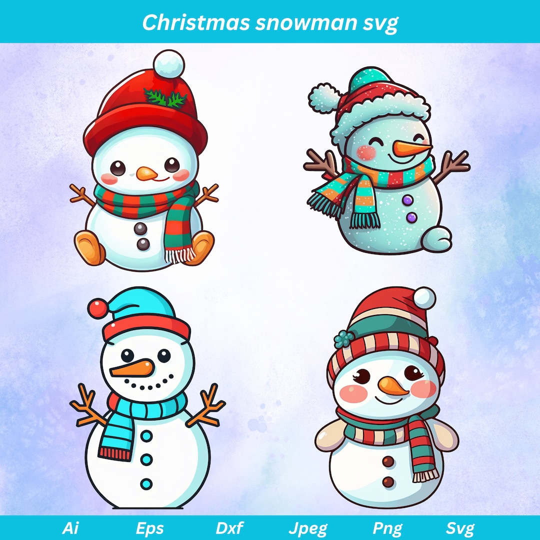 Snowman Svg, Winter Svg, Christmas Snowman Svg, Snowman Silhouette ...