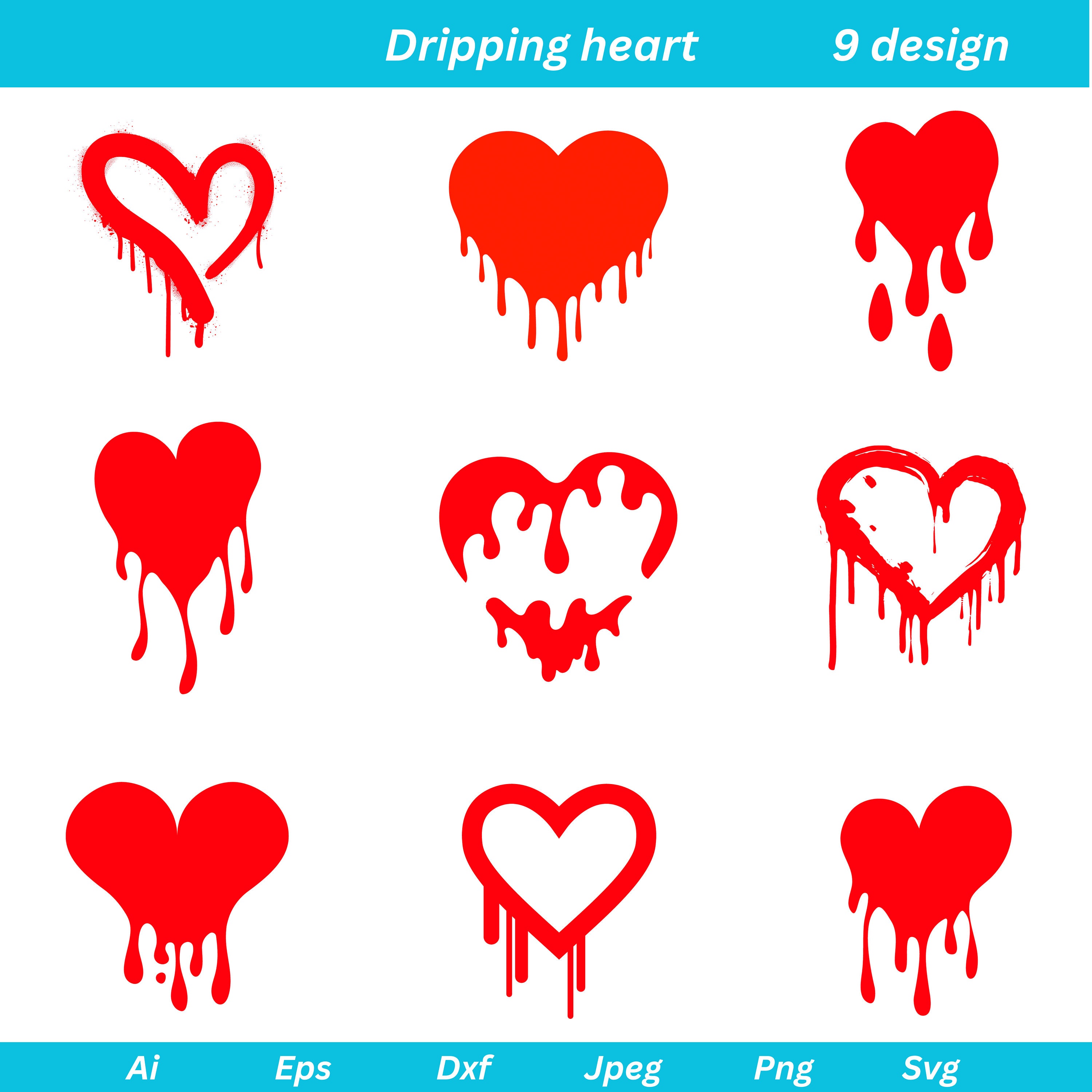 Dripping Heart Svg Heart Svg Doodle Heart Svg Sketch Heart - Etsy