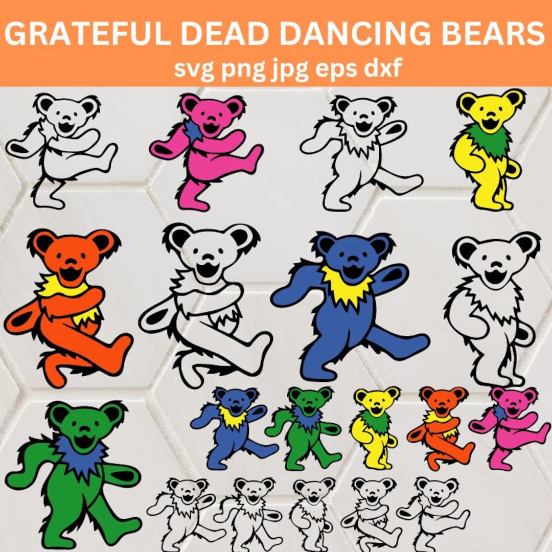 Dancing Bears Logo Grateful Dead Single Dancing Bear Patch