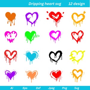 Dripping Heart Svg, Heart Svg, Doodle Heart Svg, Sketch Heart Svg, Love ...