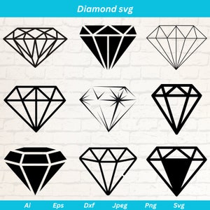 Diamond Svg, Diamond Clipart, Wedding Diamond Svg, Diamond Vector ...