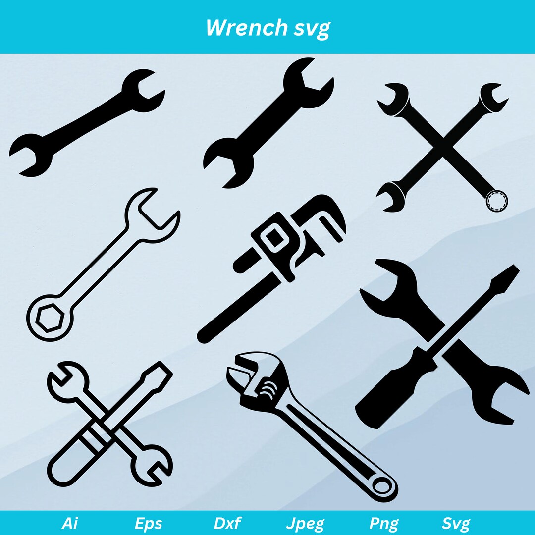 Wrench Svg, Mechanic Svg, Wrench Cut Files, Tools Svg, Wrench Clipart ...