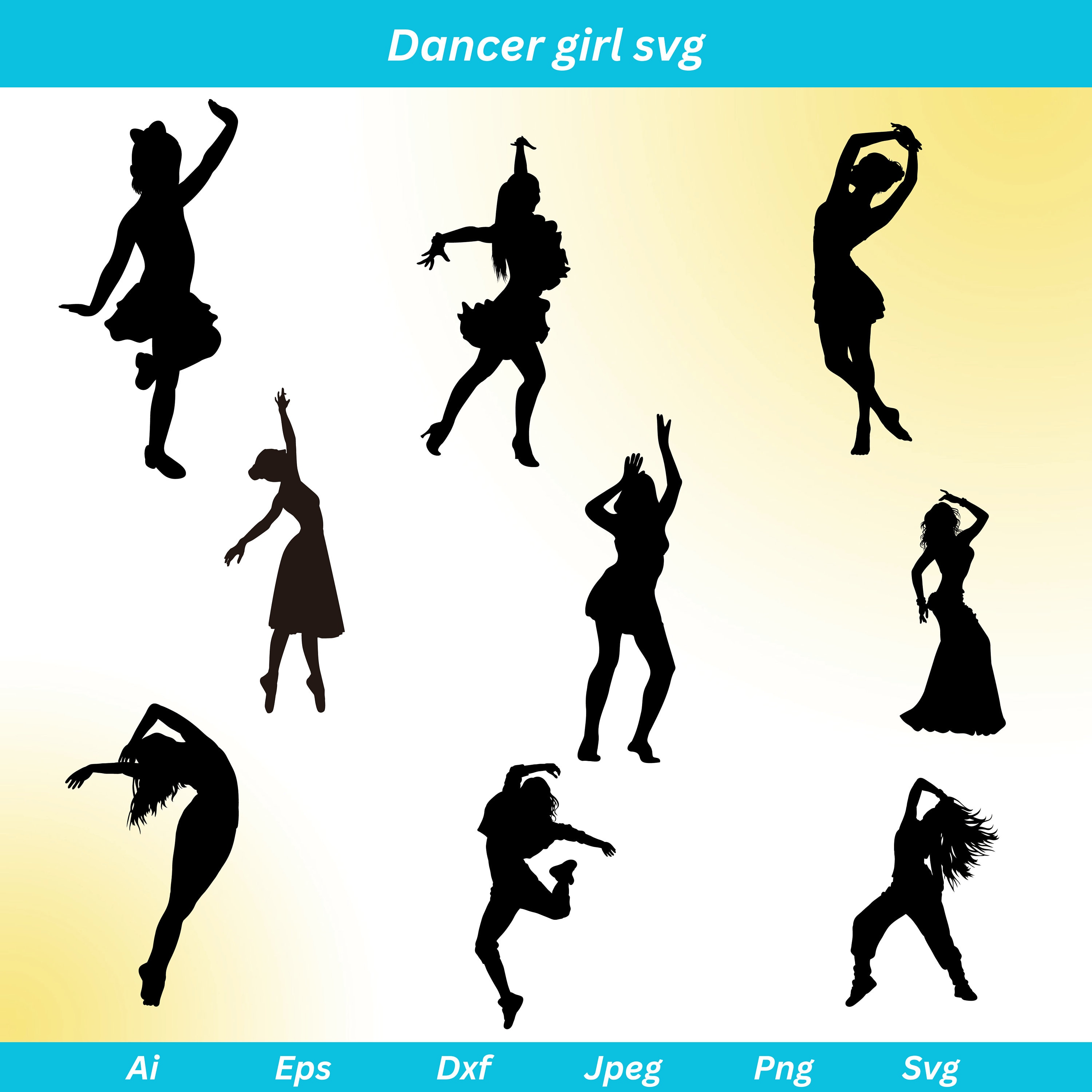 Dancer Girl Svg Ballerina Svg Bundle dance Girl SVG Dance - Etsy