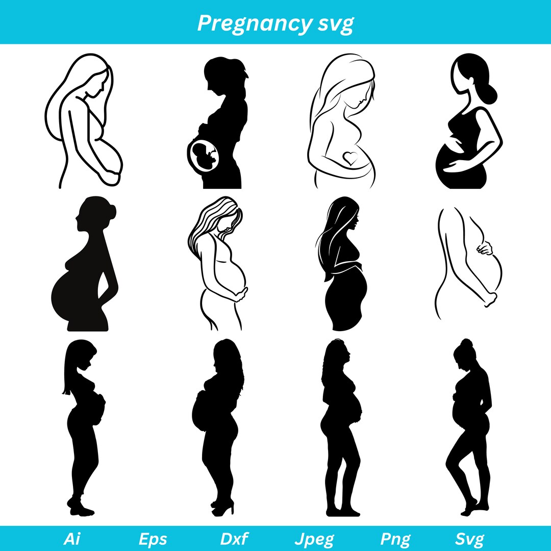 Pregnancy Svg Bundle, Pregnancy Svg, Expecting Mother Svg, Newborn Svg ...
