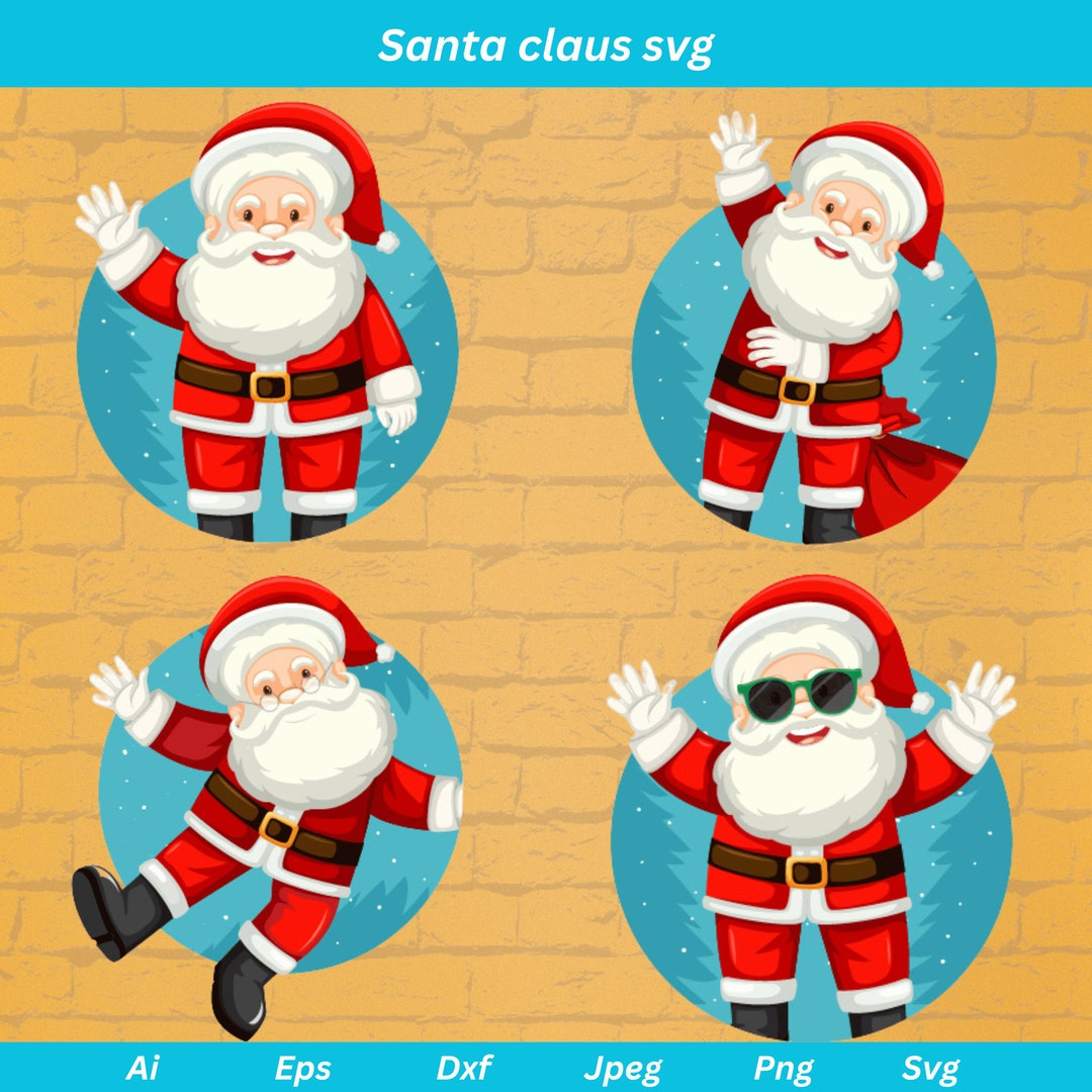 Santa Claus Svg, Santa Svg, Christmas Svg, Christmas Tree, Santa Face ...