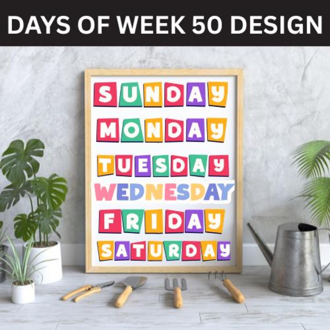 Months of the Year Printables, Days of the Week Flashcards, Display ...