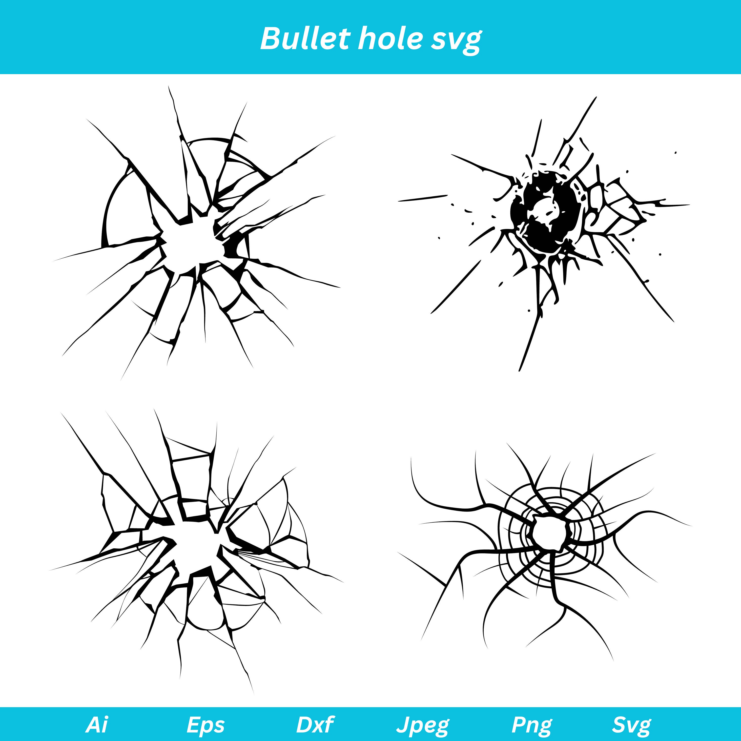 Bullet Holes Svg, Bullet Holes Clipart, Bullet Holes Cut, Bullet Hole ...